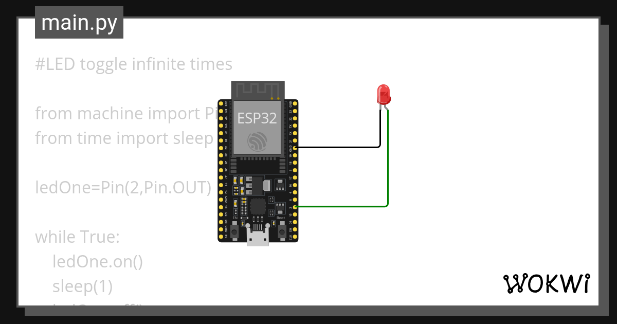 LEDToggle - Wokwi ESP32, STM32, Arduino Simulator LEDToggle - Wokwi ESP32, STM32, Arduino Simulator
