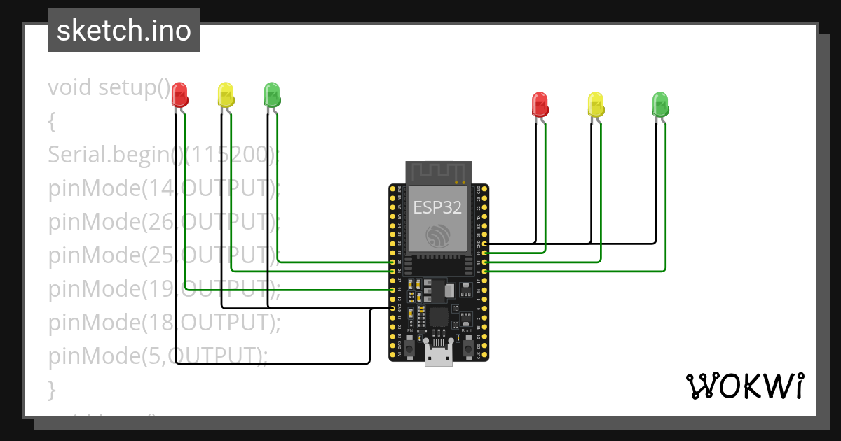 vignesh traffic - Wokwi ESP32, STM32, Arduino Simulator