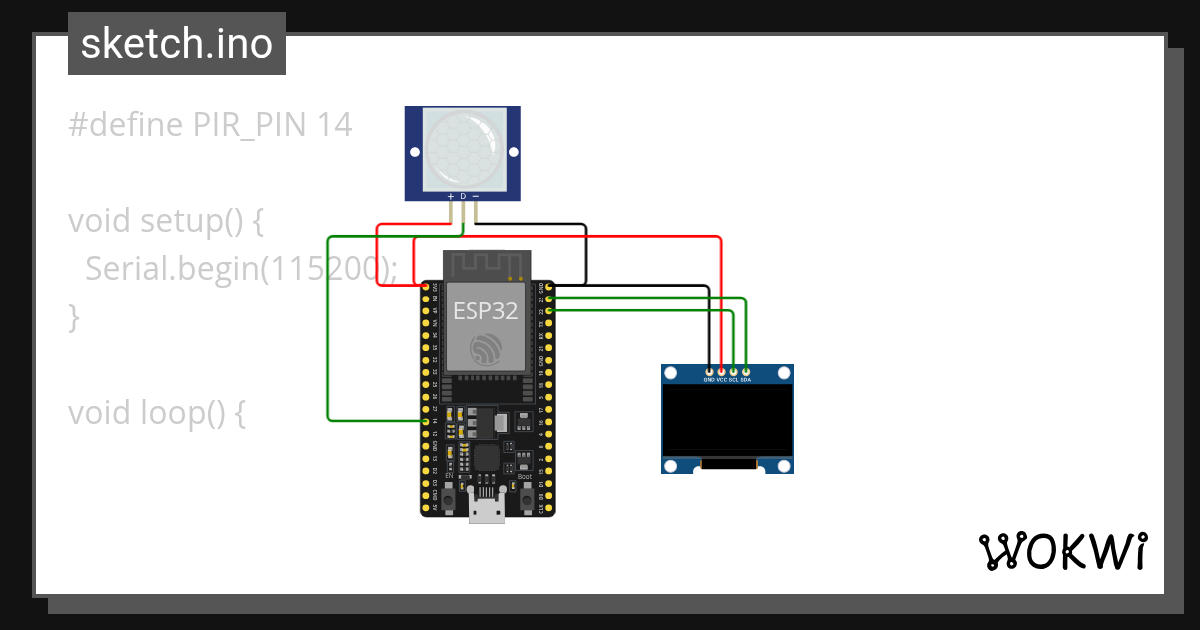 Pir Sensor Versuch Wokwi Esp32 Stm32 Arduino Simulator