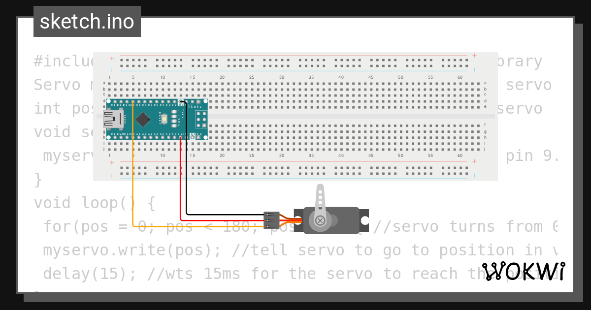 How To Drive A Servo 10 Wokwi Esp32 Stm32 Arduino Simulator 9837