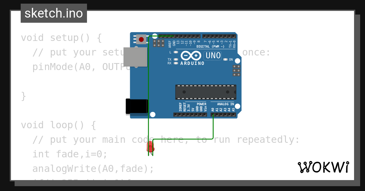 Fade Wokwi Esp32 Stm32 Arduino Simulator