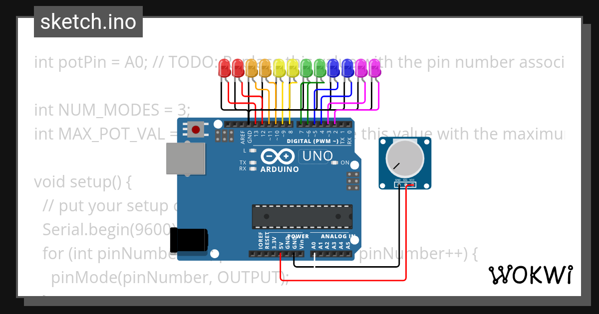 Potentiometer Programming (Student Version) Copy - Wokwi ESP32, STM32, Arduino Simulator