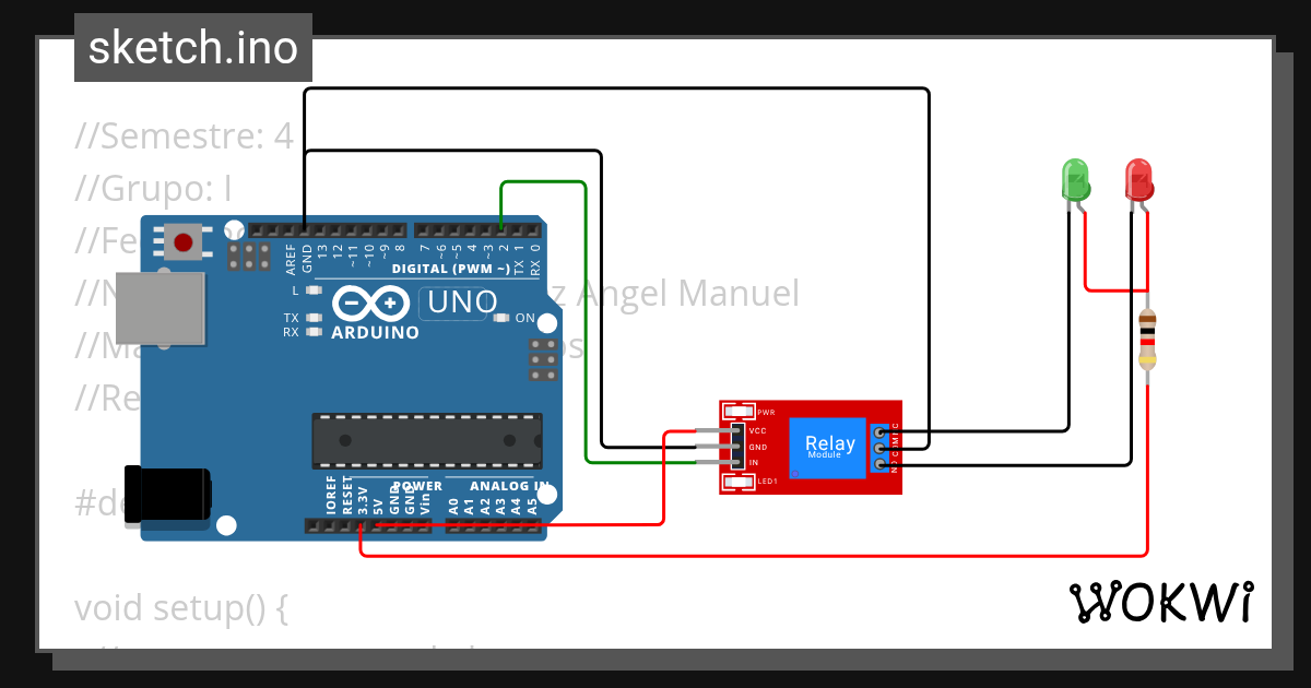 ACTIVIDAD RELEVADOR - EMBEBIDOS - Wokwi ESP32, STM32, Arduino Simulator ACTIVIDAD RELEVADOR - EMBEBIDOS - Wokwi ESP32, STM32, Arduino Simulator