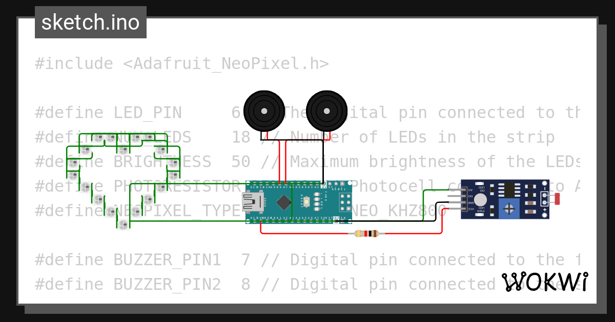 Neopixelheartphotocell Wokwi Esp32 Stm32 Arduino Simulator