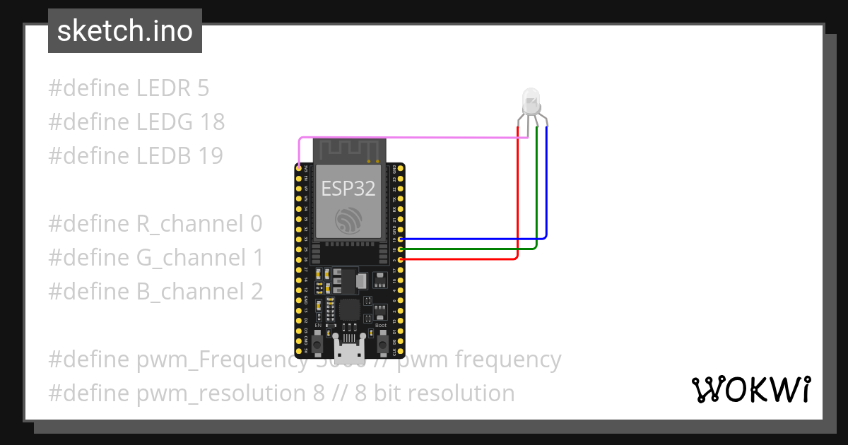 lesson 189 project 1 - Wokwi ESP32, STM32, Arduino Simulator