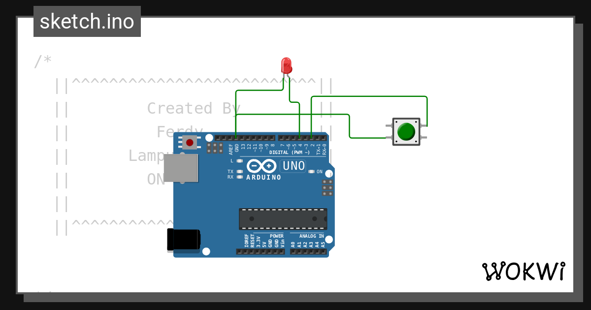 Iot Lampu Button Wokwi Esp32 Stm32 Arduino Simulator 2881