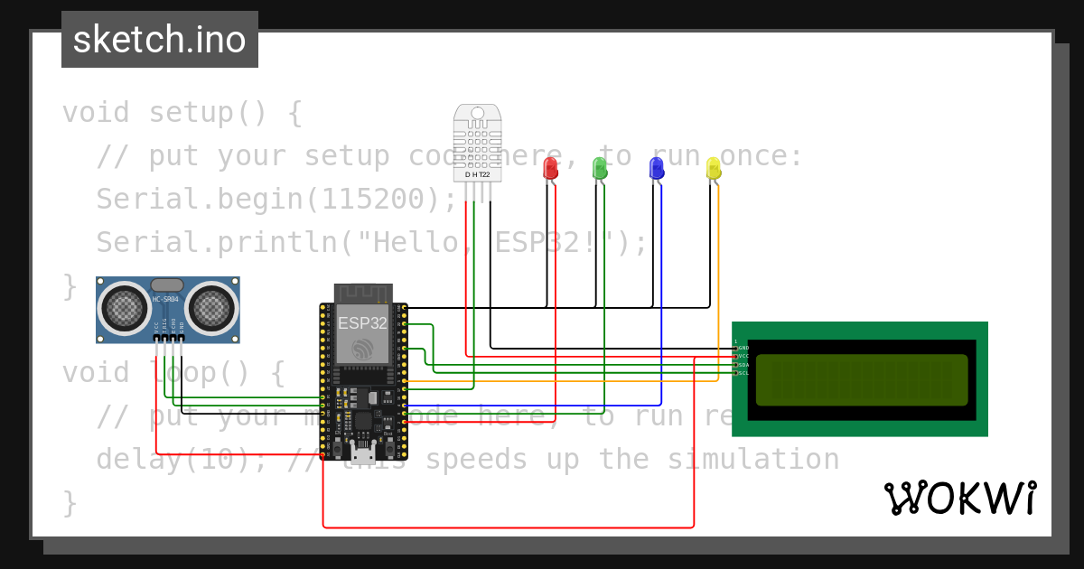 สอบปลายภาค Wokwi Esp32 Stm32 Arduino Simulator 0383