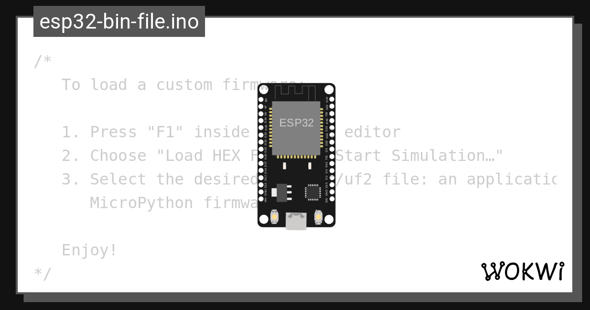 Wokwi - Online ESP32, STM32, Arduino Simulator Wokwi - Online ESP32, STM32, Arduino Simulator