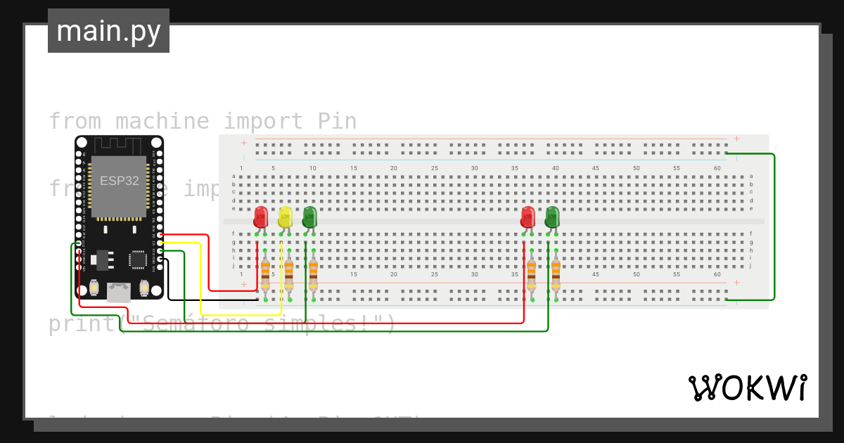 Rita Semáforo 1 Wokwi Esp32 Stm32 Arduino Simulator