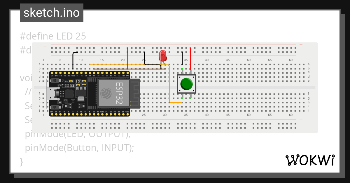 button iot - Wokwi ESP32, STM32, Arduino Simulator