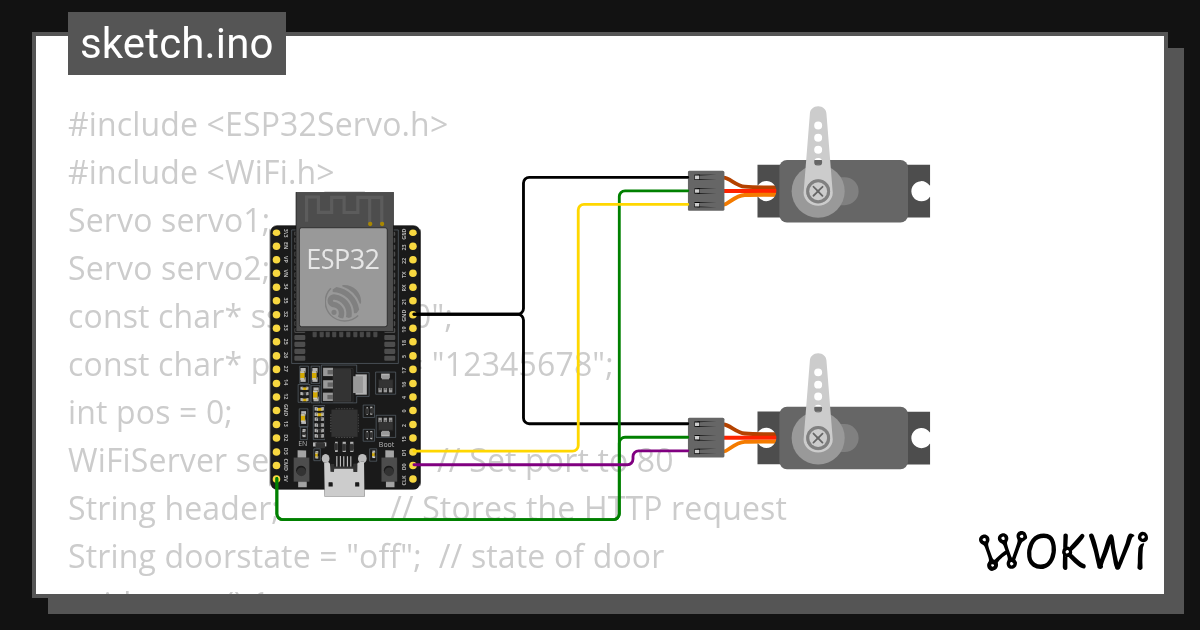 Servo motor_esp32 - Wokwi ESP32, STM32, Arduino Simulator
