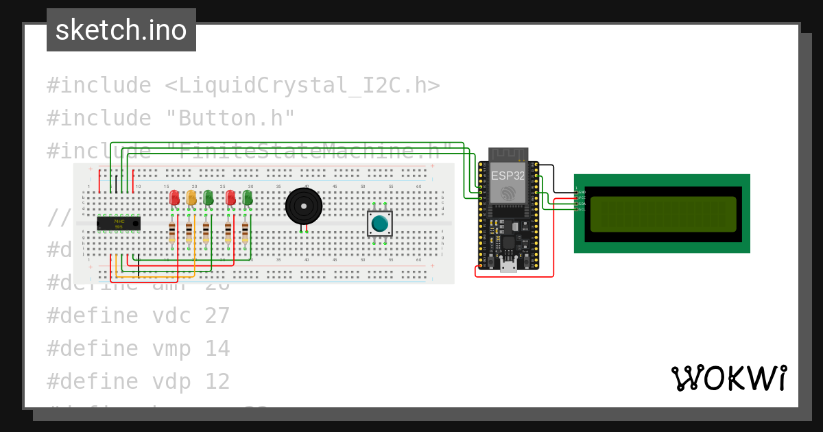 Semaforointeligente40esp32 Wokwi Esp32 Stm32 Arduino Simulator