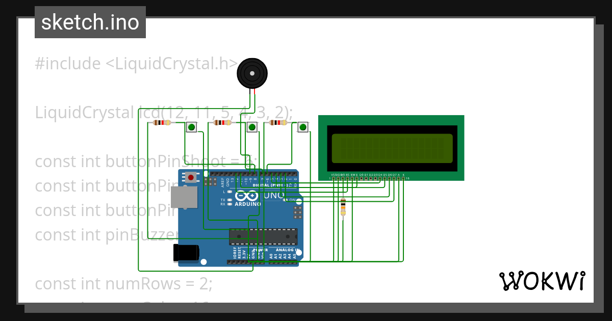 gun fight 2 - Wokwi ESP32, STM32, Arduino Simulator