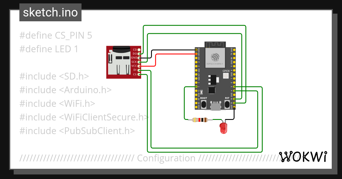 ESP32 MQTT File upload - Wokwi ESP32, STM32, Arduino Simulator
