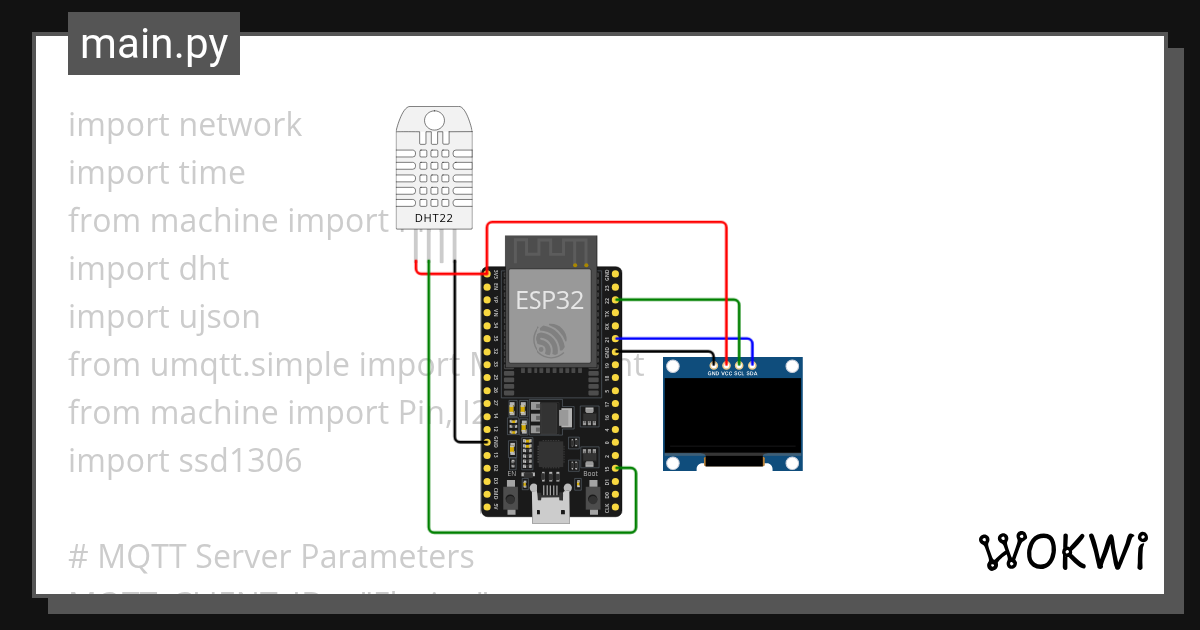 MicroPython Weather Station - Wokwi ESP32, STM32, Arduino Simulator