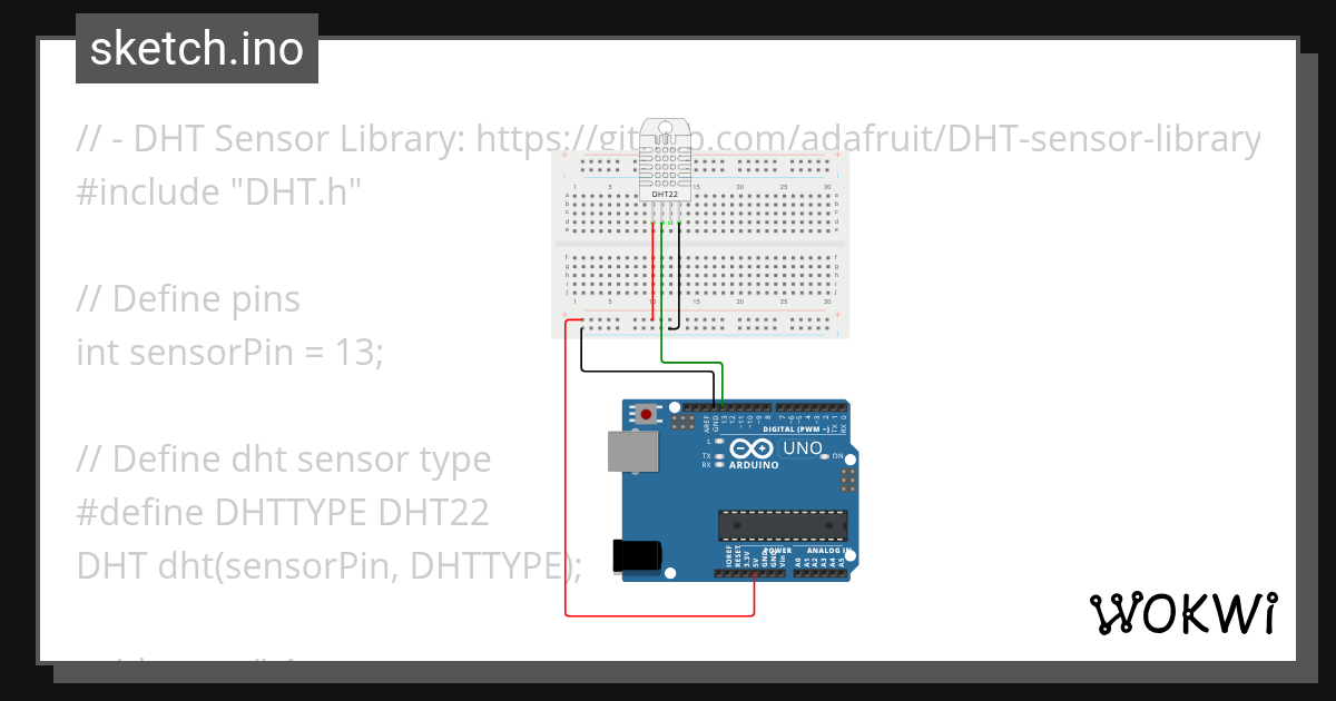 Les3_Voorbeeld_DHT22Library - Wokwi ESP32, STM32, Arduino Simulator