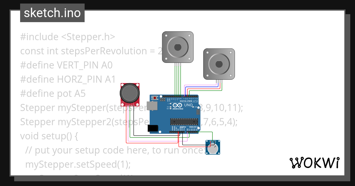 Stepper Wokwi Esp32 Stm32 Arduino Simulator 