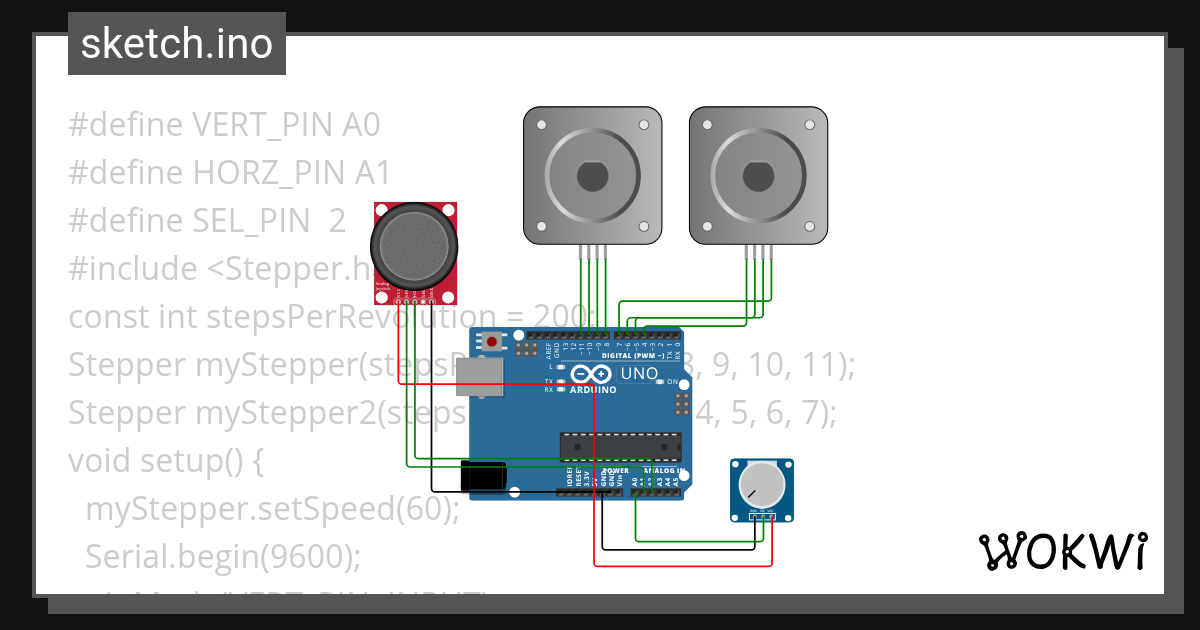 Practica Arduino Stepper - Wokwi ESP32, STM32, Arduino Simulator