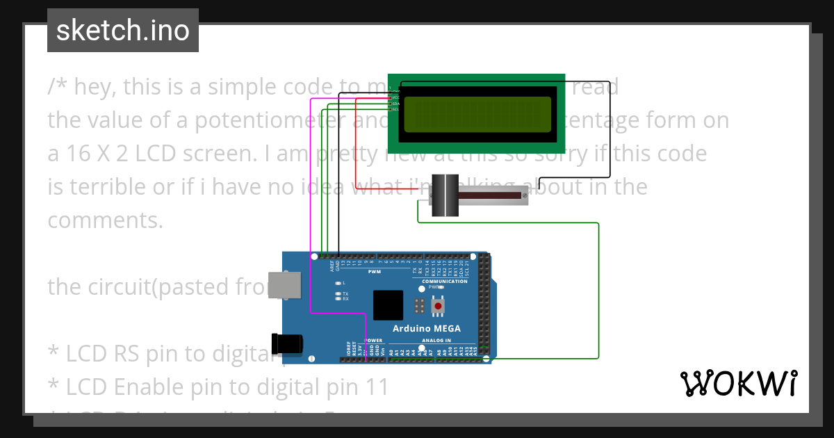 pot_value_percentage - Wokwi ESP32, STM32, Arduino Simulator