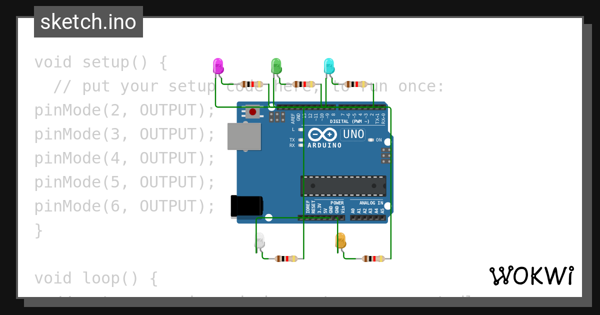 Leddhayfinlampu Berurutan Praktek Tik 8a Wokwi Esp32 Stm32 Arduino Simulator 3800