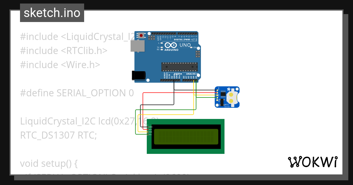 Opdracht 11 Lcd Klok Wokwi Esp32 Stm32 Arduino Simulator