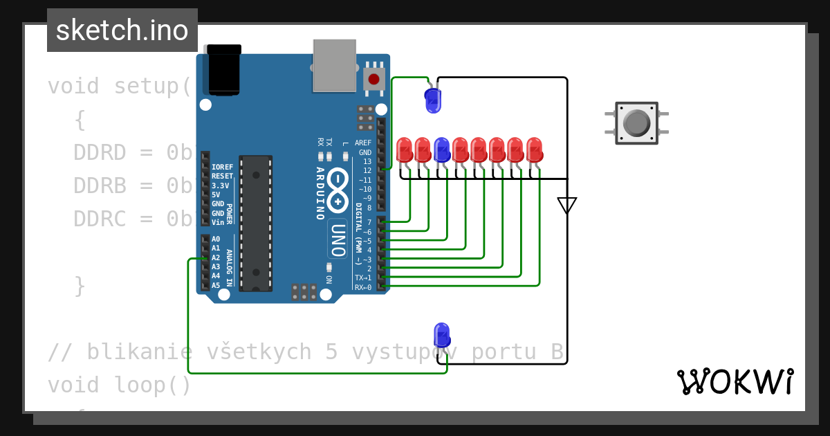 Tlacidlo Bit1 Wokwi Esp32 Stm32 Arduino Simulator