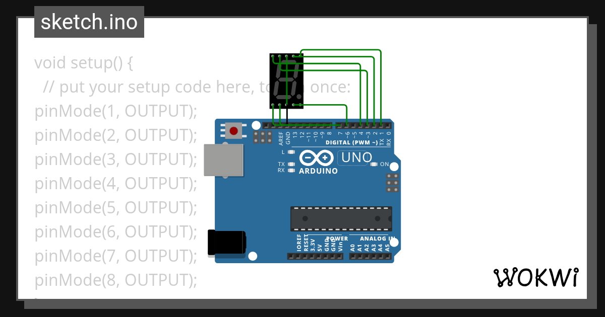 7segment gsm academy % Ahmed Samra - Wokwi ESP32, STM32, Arduino Simulator