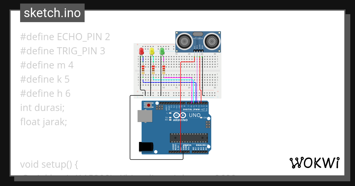 tugas infor 3 HC-SR04 (2) // tugas no 2 - Wokwi ESP32, STM32, Arduino Simulator