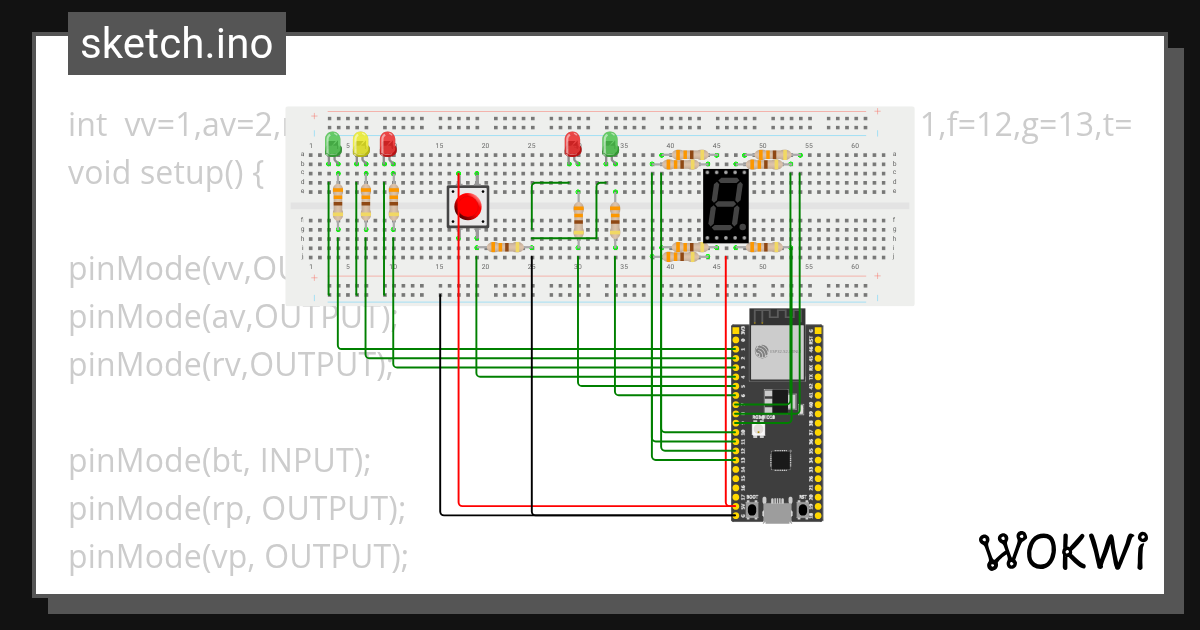 semaforo - Wokwi ESP32, STM32, Arduino Simulator