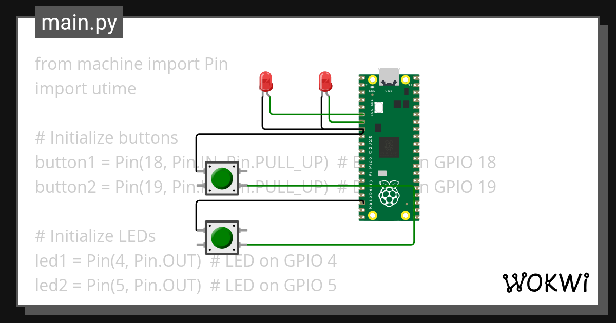 Pico Button And Switch Copy Wokwi Esp32 Stm32 Arduino Simulator