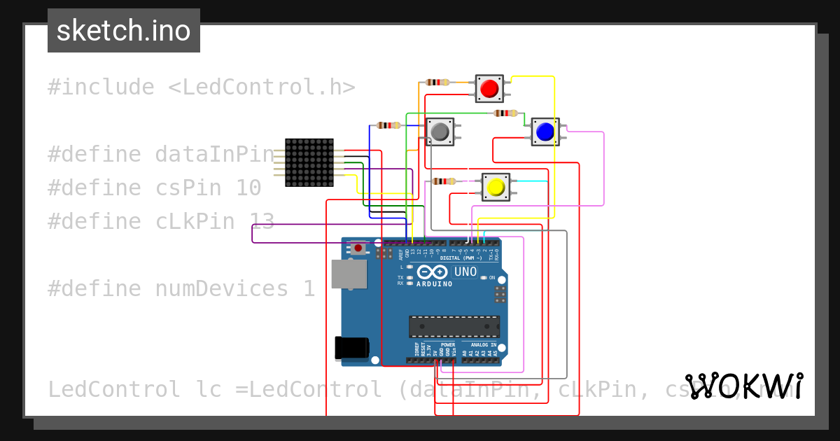 Ledmatrix Wokwi Esp32 Stm32 Arduino Simulator