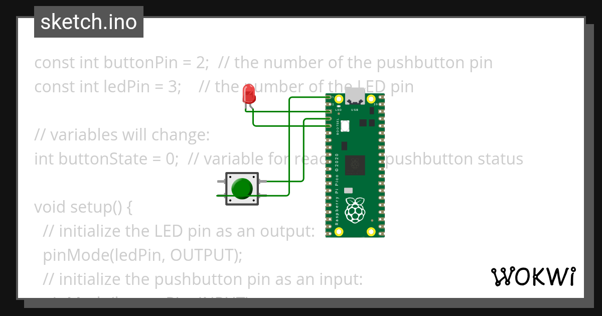 Push Button Wokwi Esp32 Stm32 Arduino Simulator
