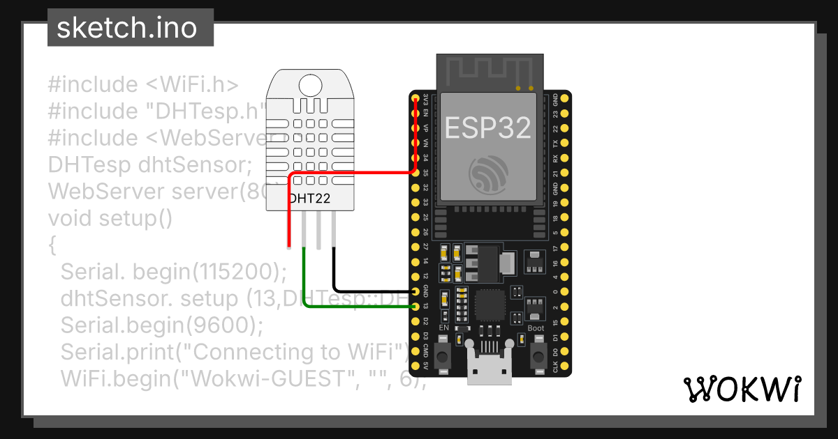 溫濕度感測 Wokwi Esp32 Stm32 Arduino Simulator 7608