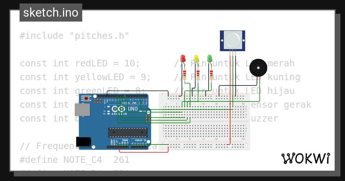 Sensor Pir Led Buzzer And Servo Copy Wokwi Esp32 Stm32 Arduino 7410