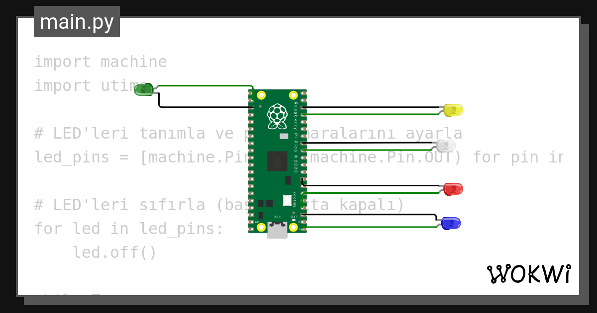 Girilen Basamak Sayısına Göre Led Yakma Wokwi Esp32 Stm32 Arduino Simulator 2437