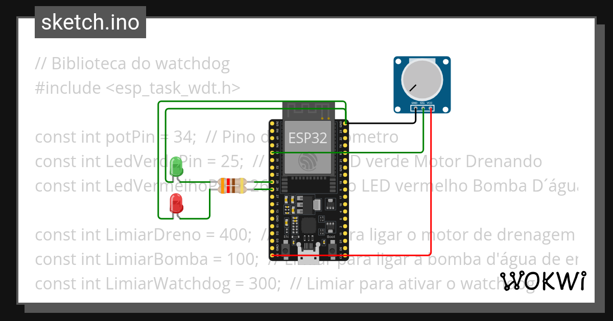 Exercicio I TE WatchDog - Wokwi ESP32, STM32, Arduino Simulator