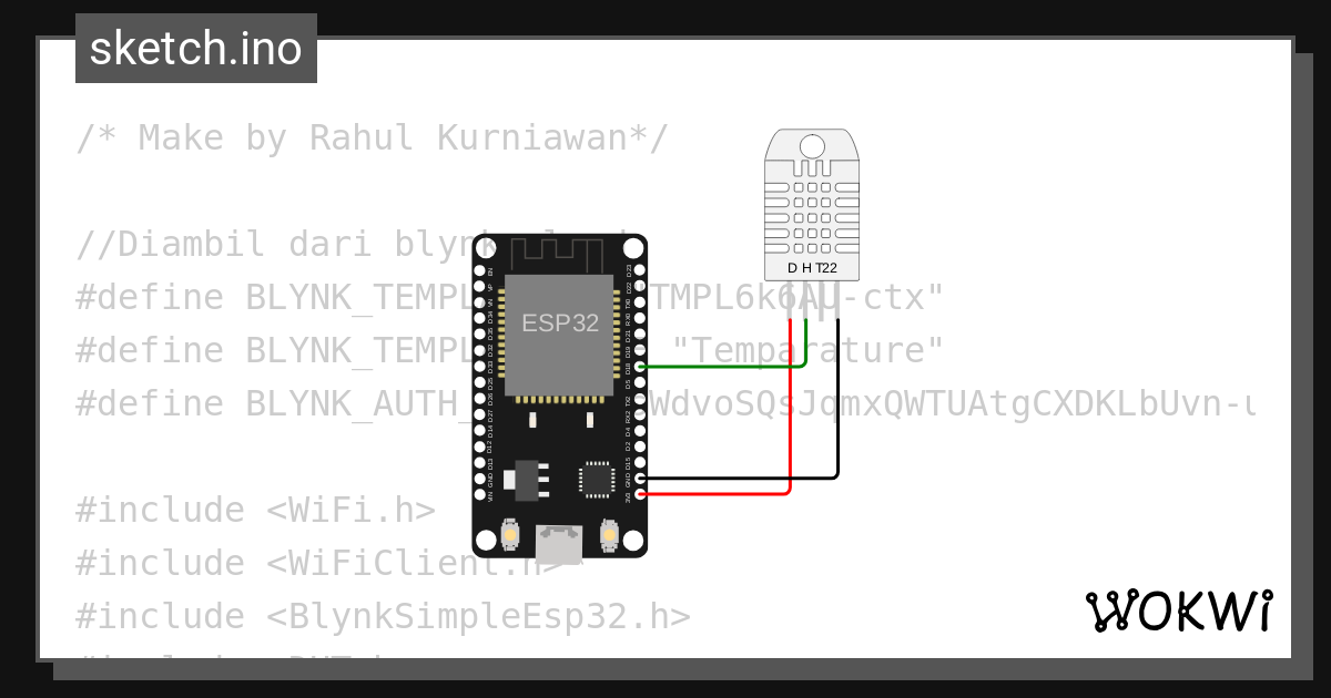 Temparature Wokwi Esp32 Stm32 Arduino Simulator