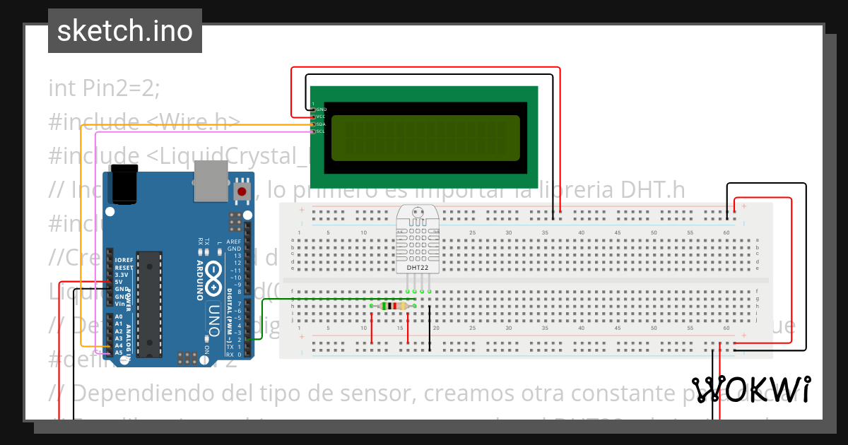 sensor de Temperatura - Wokwi ESP32, STM32, Arduino Simulator