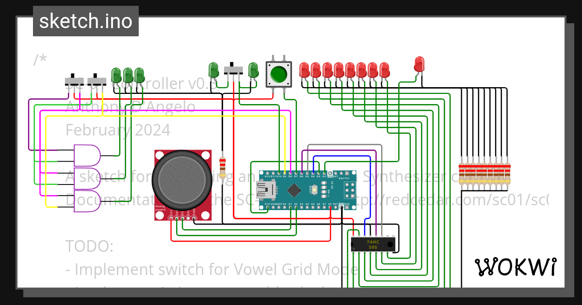Arduino SC-01 Controller v0.3 Copy - Wokwi ESP32, STM32, Arduino Simulator