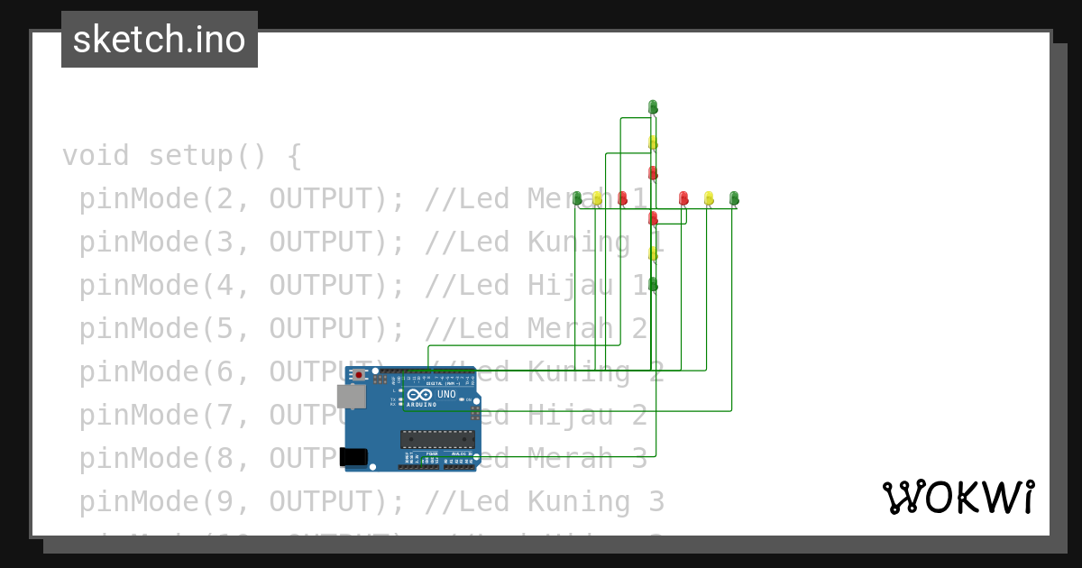 Traffic Light Ujikom Copy Wokwi Esp32 Stm32 Arduino Simulator