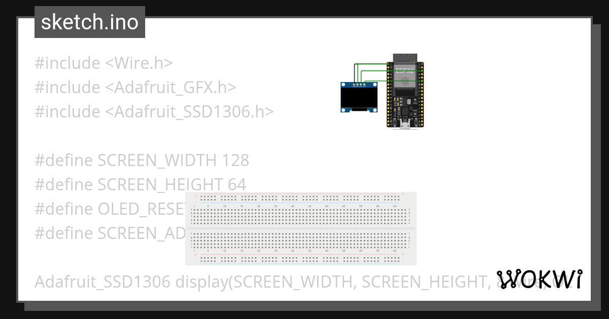 OLED - Wokwi ESP32, STM32, Arduino Simulator