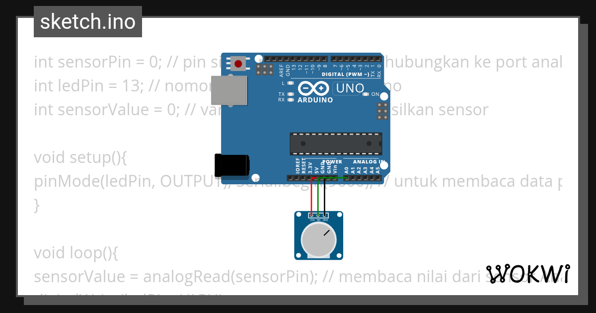 4. POTENTIOMETER - Wokwi ESP32, STM32, Arduino Simulator