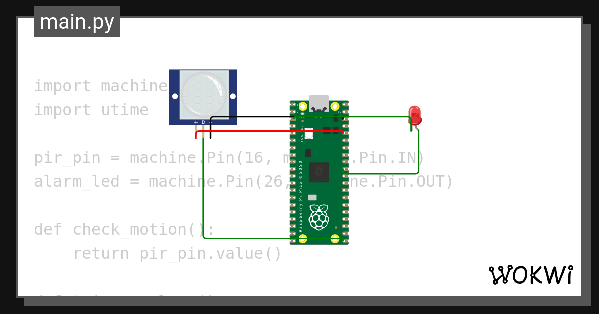 Iot 32 Motion Detection Wokwi Esp32 Stm32 Arduino Simulator 
