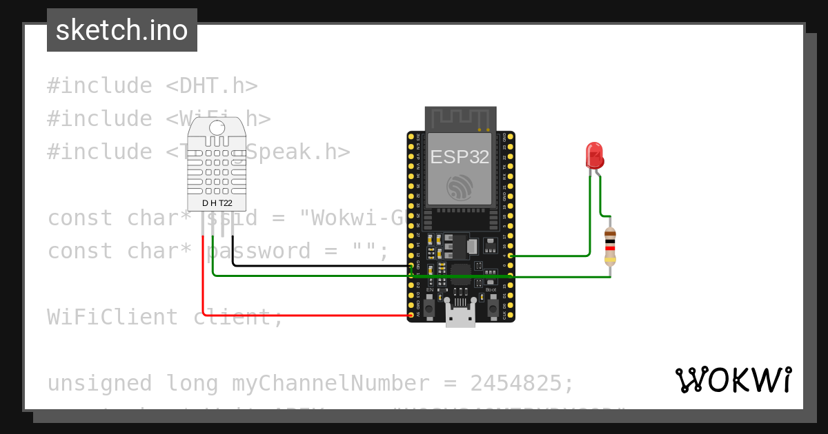Things Speak Dht22 Wokwi Esp32 Stm32 Arduino Simulator