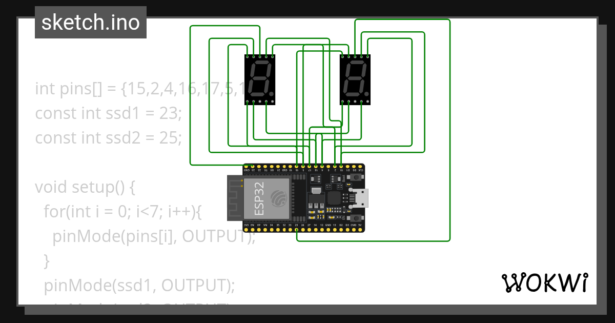 Same data pins C++ - Wokwi ESP32, STM32, Arduino Simulator Same data pins C++ - Wokwi ESP32, STM32, Arduino Simulator