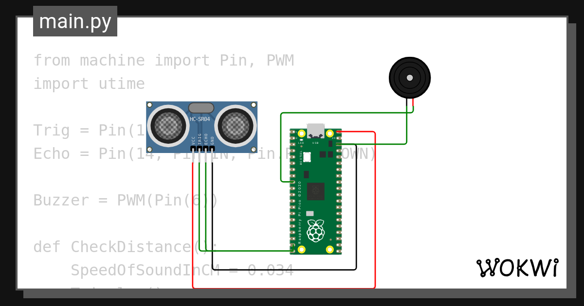 Ultra With Buzzer Wokwi Esp32 Stm32 Arduino Simulator 5102