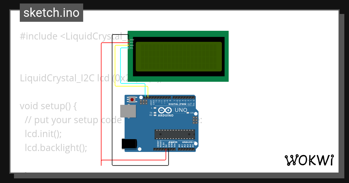 Lcd20*4 - Wokwi ESP32, STM32, Arduino Simulator Lcd20*4 - Wokwi ESP32, STM32, Arduino Simulator