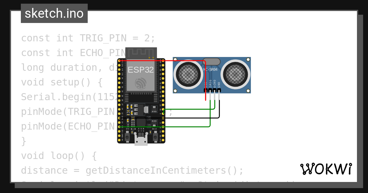 Task2(Day2)-Ultrasonic - Wokwi ESP32, STM32, Arduino Simulator Task2(Day2)-Ultrasonic - Wokwi ESP32, STM32, Arduino Simulator