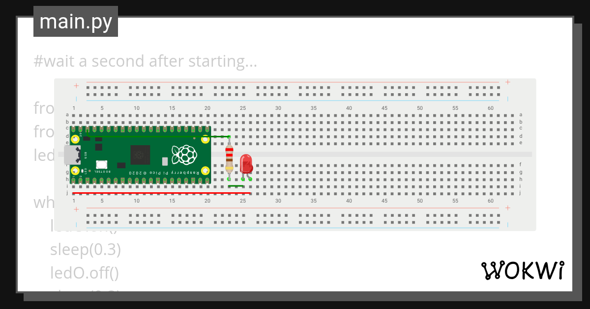 Matt 1st Pico Homework (SOS) - Wokwi ESP32, STM32, Arduino Simulator