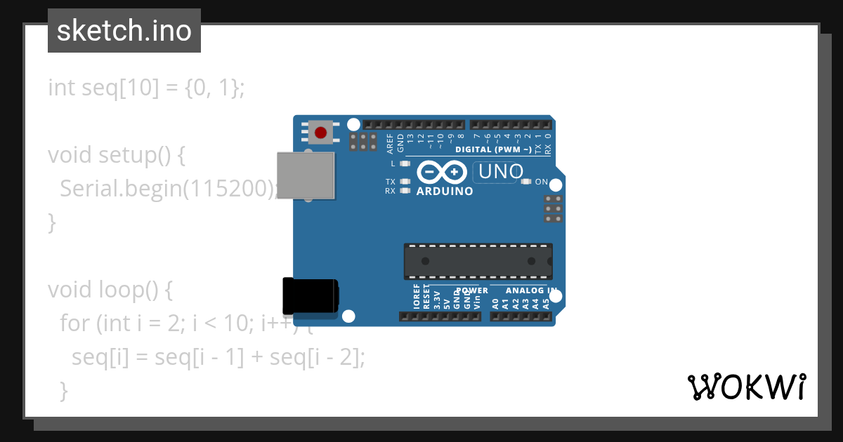 Ejercicio 2.2 Secuencia de Fibonacci - Wokwi ESP32, STM32, Arduino ... Ejercicio 2.2 Secuencia de Fibonacci - Wokwi ESP32, STM32, Arduino ...